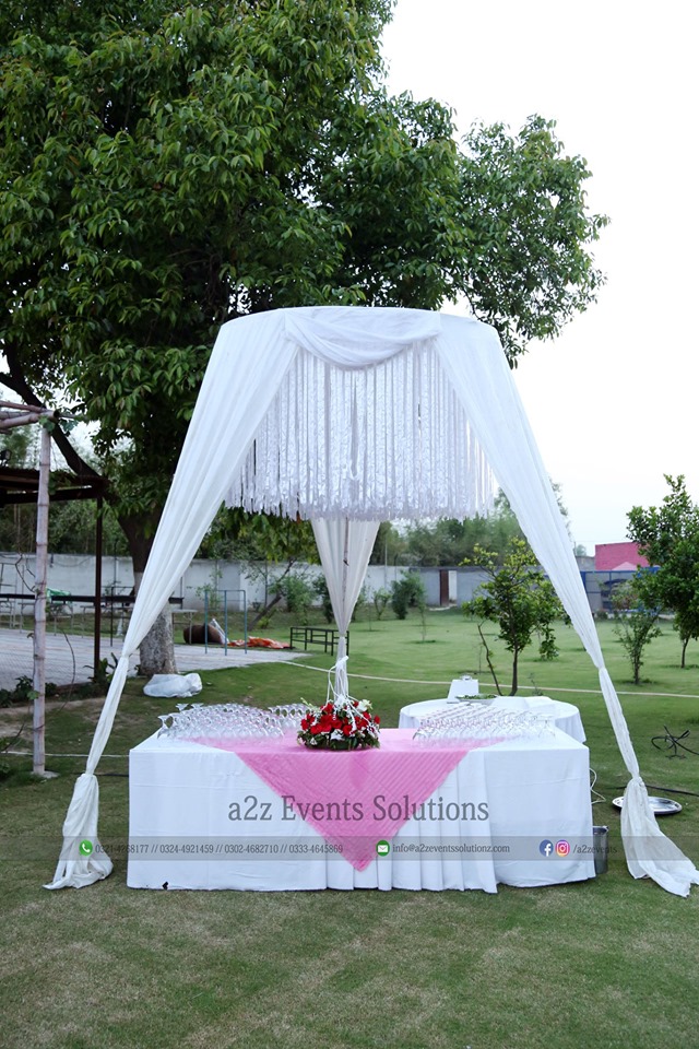 Striking Nikah Event Open Air at Bedian Farm House - A2z Events Solutions
