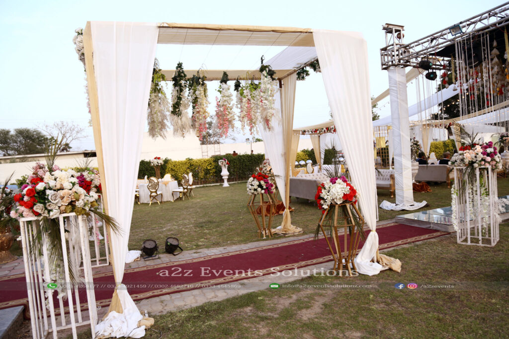Outdoor Nikkah Ceremony At Bhalwaal - A2z Events Solutions