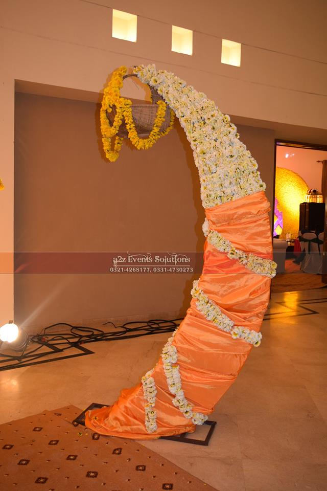 Mehndi Half Moon Stage - Desom Cantt Lahore - A2z Events Solutions