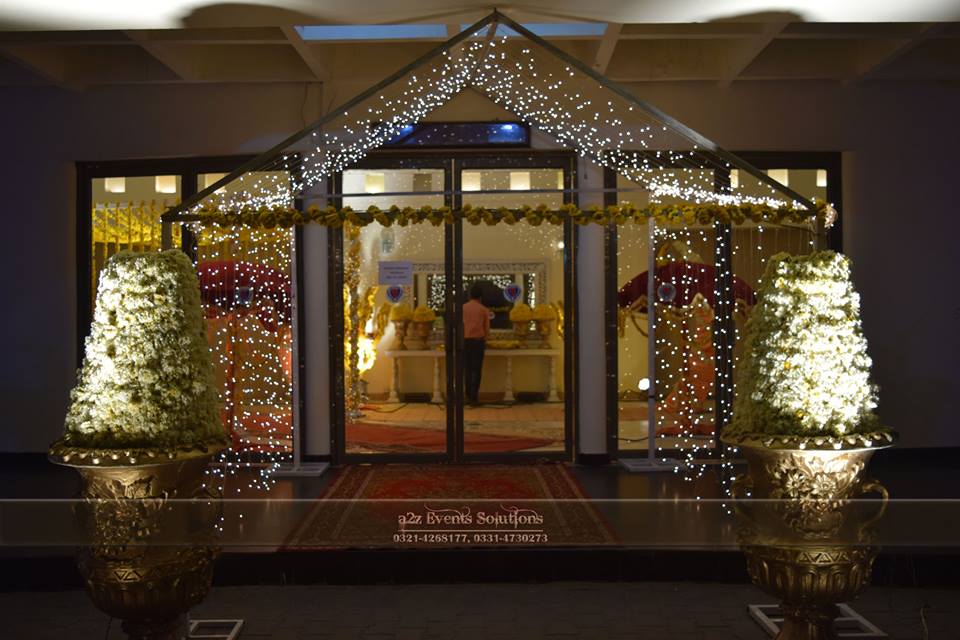 Mehndi Half Moon Stage - Desom Cantt Lahore - A2z Events Solutions