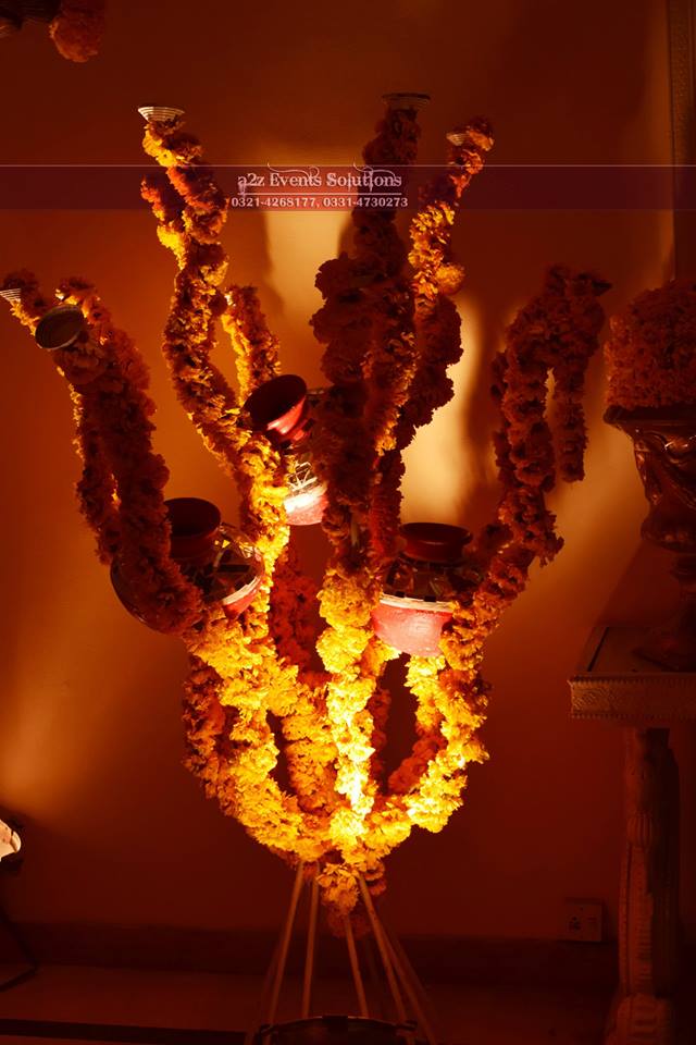 Mehndi Half Moon Stage - Desom Cantt Lahore - A2z Events Solutions