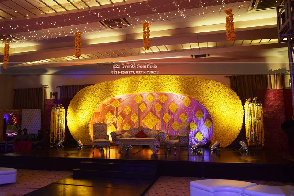 Mehndi Half Moon Stage - Desom Cantt Lahore - A2z Events Solutions