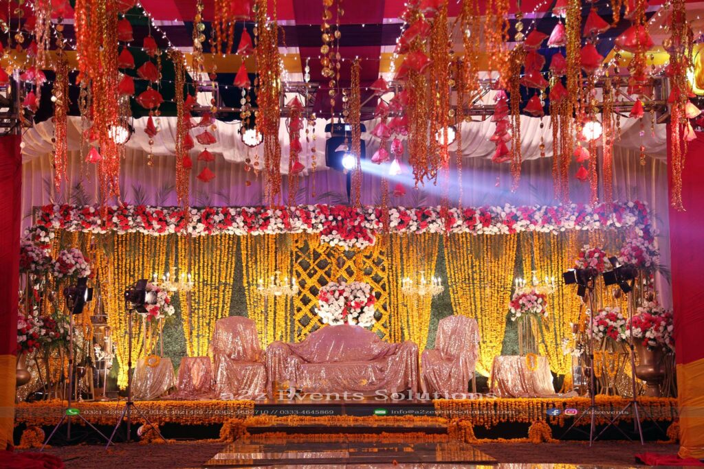 Luxurious Mehndi Event At Samanabad - A2z Events Solutions