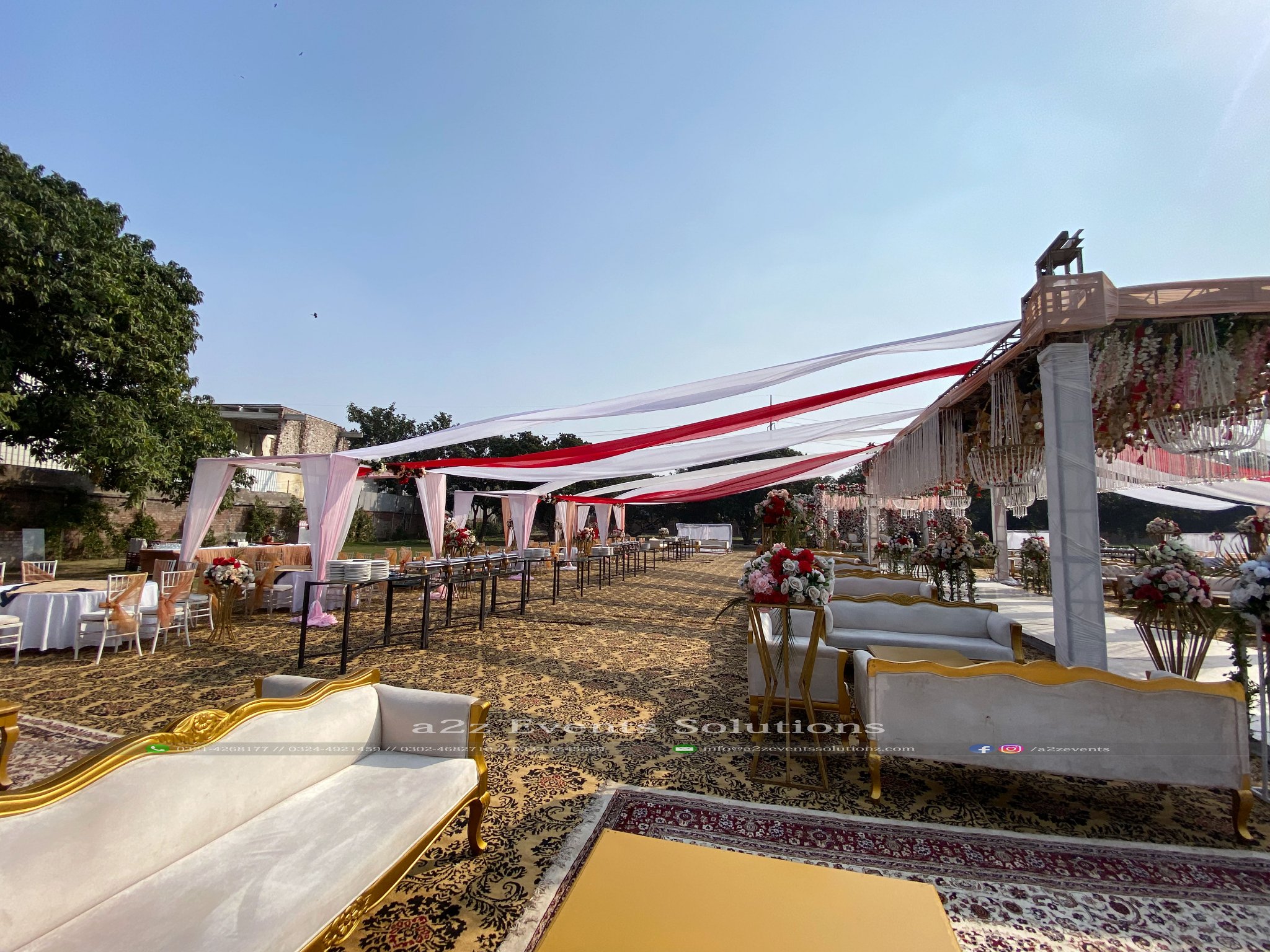 Outdoor Day Time Barat Setup - A2z Events Solutions