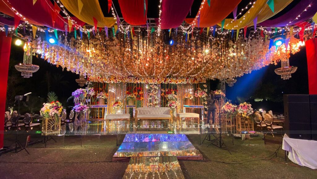 Multicolored Mehndi Setup & Decor - A2z Events Solutions