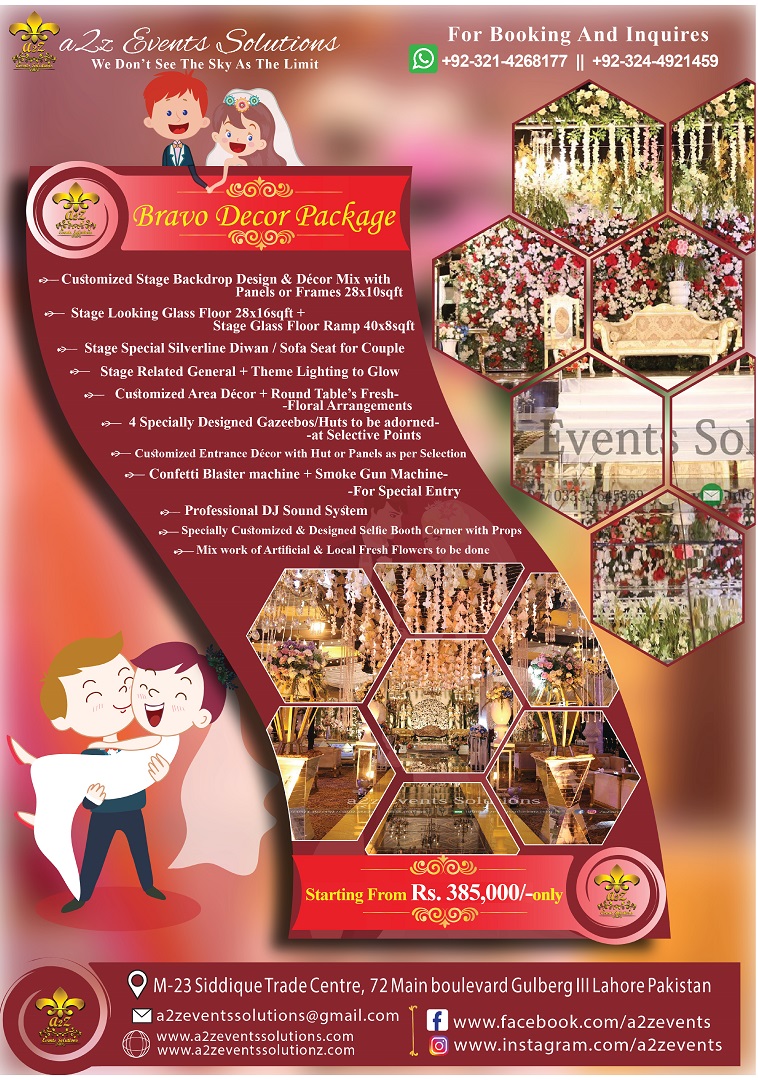 Wedding Packages | Decor Packages | Birthday Packages | a2z Events