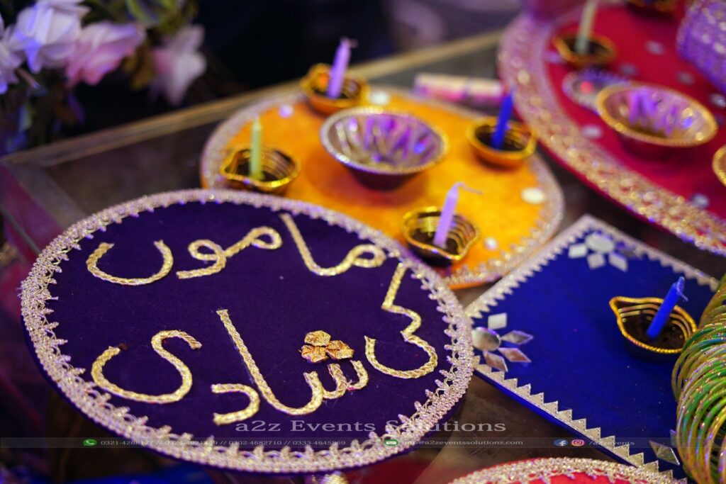 Customised Mehndi Props And Thaals - A2z Events Solutions