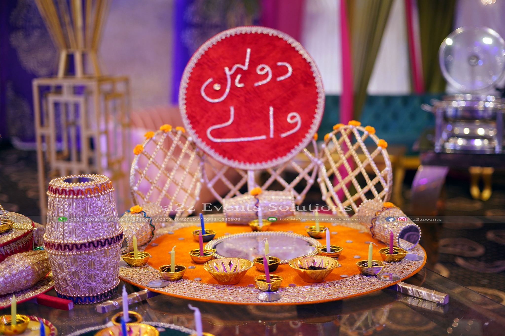 Customised Mehndi Props And Thaals - A2z Events Solutions