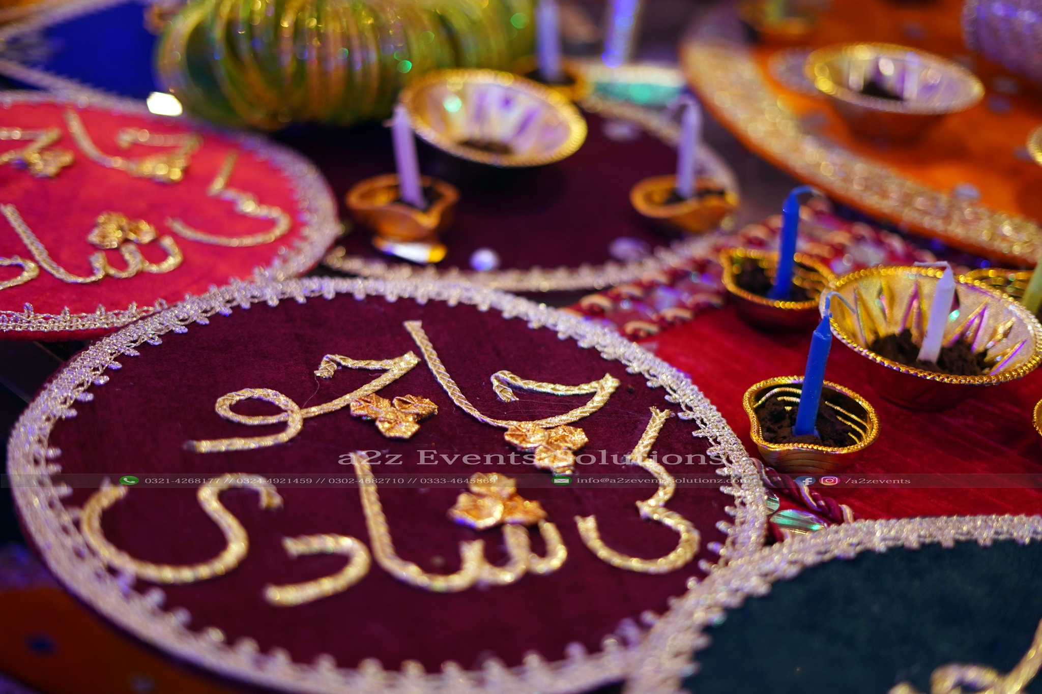 Customised Mehndi Props And Thaals - A2z Events Solutions